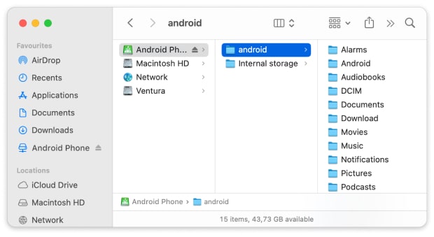 Transfer files from Android to Mac without any trouble